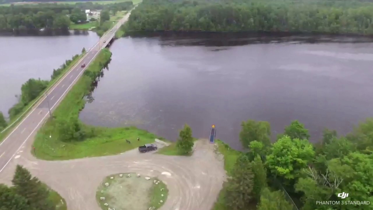 Drone Flight over the Escanaba River - YouTube