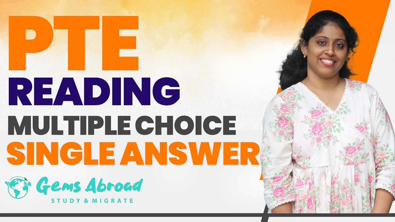 PTE reading Multiple choice , Single Answer| PTE Tips, Tricks & Strategies in Malayalam| GEMS ...