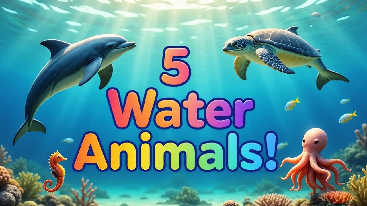 5 Water Animals for Kids | Fun Ocean Facts & Learning Video 🌊🐬 - YouTube