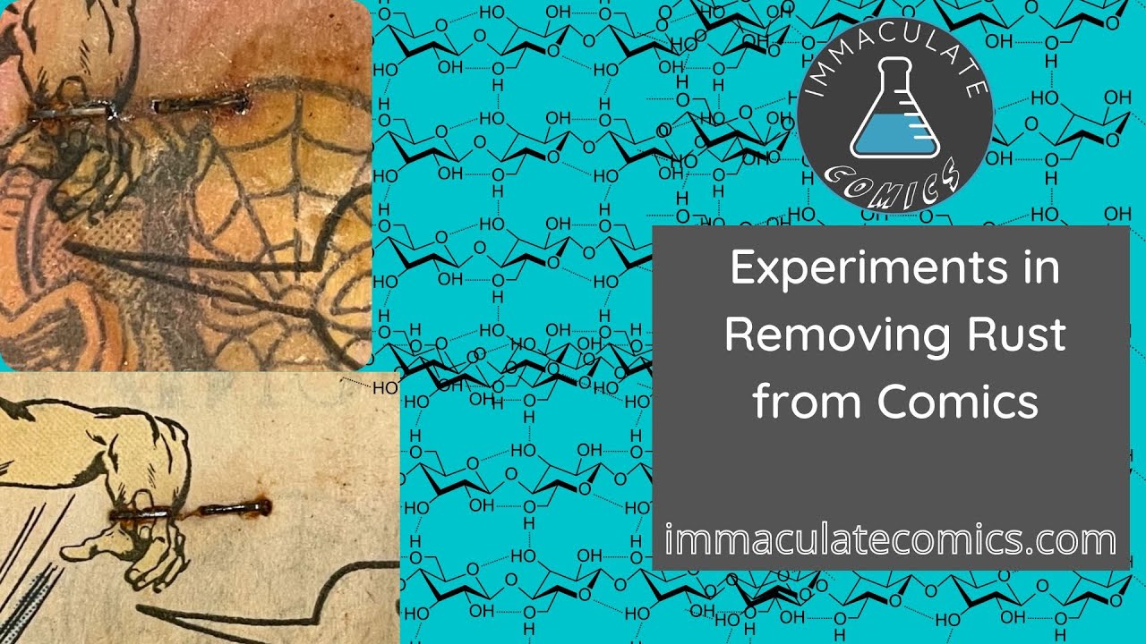 Rust removal from comic book paper Part I - YouTube