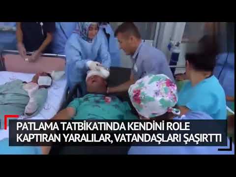 Tatbikat'da Kendini Role Kaptıran Yaralılar Şaşırttı