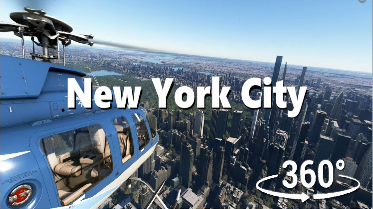 360° VR | New York City Helicopter Tour in 360 MSFS 2020 Video - YouTube