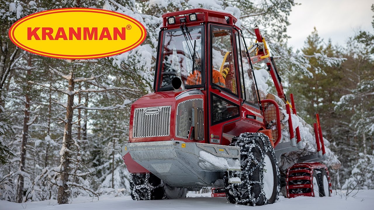 Kranman 960 miniskotare kör i 40 cm snö - YouTube