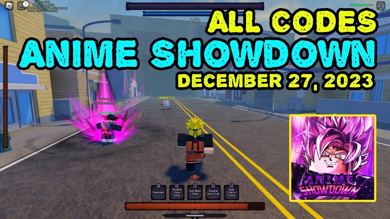 All Codes active Anime Showdown Roblox, December 27, 2023 - YouTube