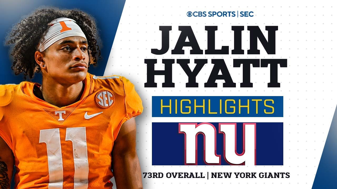 Jalin Hyatt: Tennessee Highlights | The Giants 73rd Pick In The 2023 ...