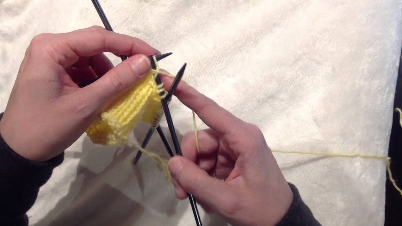 Mitten Cuff Ribbing (k1, p1) - YouTube