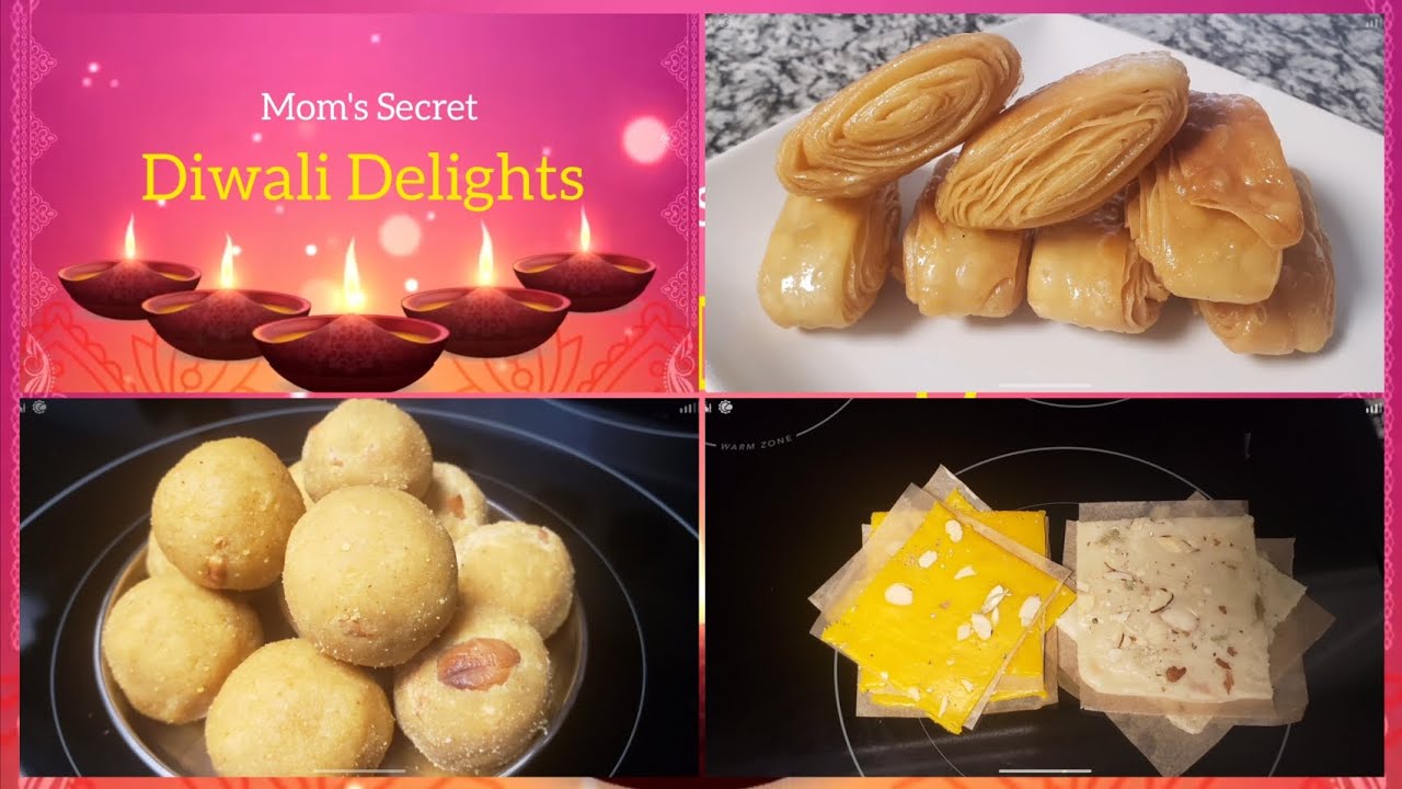 🎇 தமிழில்~Diwali Special Sweet Recipes | Kaja Puri, Moong Dal Ladoo ...