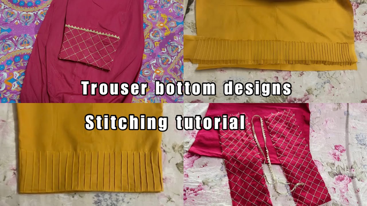 Latest Trouser Bottom design stitching || pant trouser +palazzo design ...