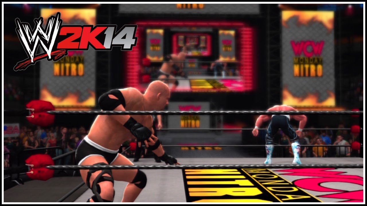 WWE 2K14 - Goldberg vs Hollywood Hogan In The WCW Nitro Arena - YouTube