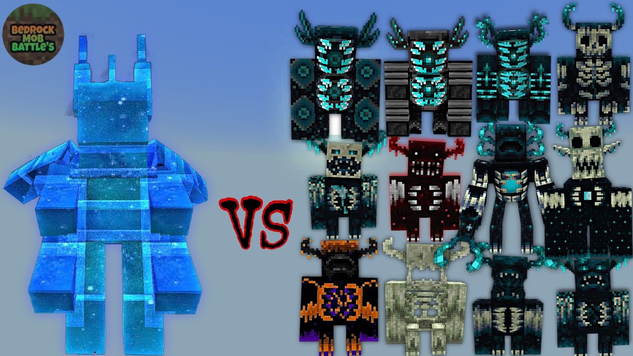 The Blue Galaxy Titan vs Warden Plus (Wardens) | Minecraft Bedrock ...