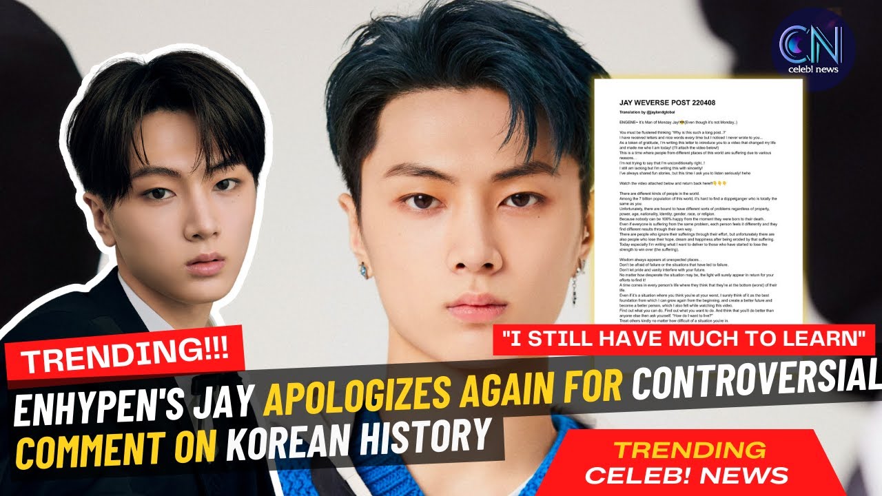 ENHYPEN's Jay Apologizes for Controversial Comment on Korean History ...