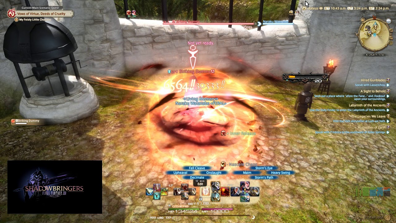 Final Fantasy XIV: Level 80 Warrior Burst - YouTube