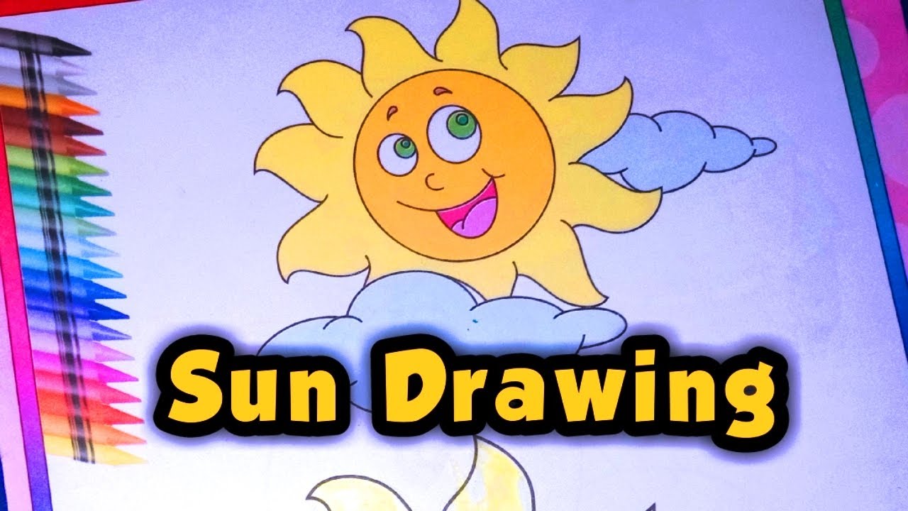 Sun Drawing | Kids Drawing | Crayon Drawing - YouTube