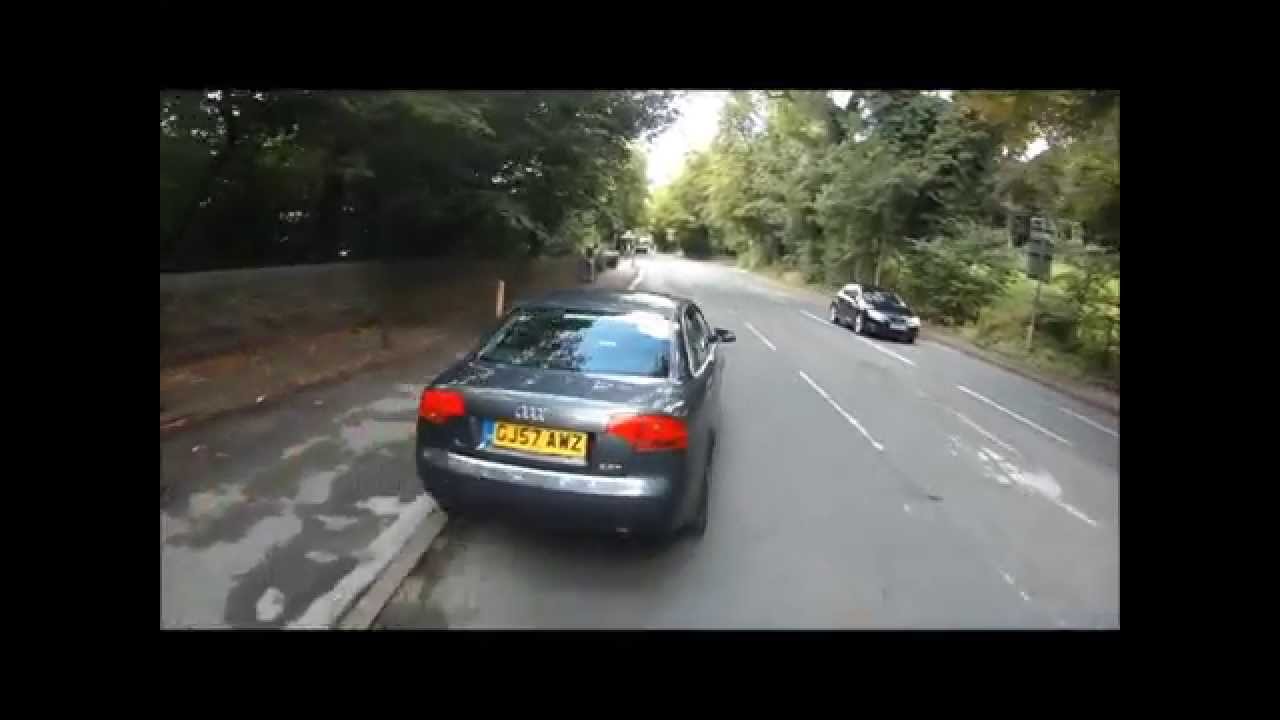 Lyme Park car pulling out GJ57 AWZ 060814 - YouTube