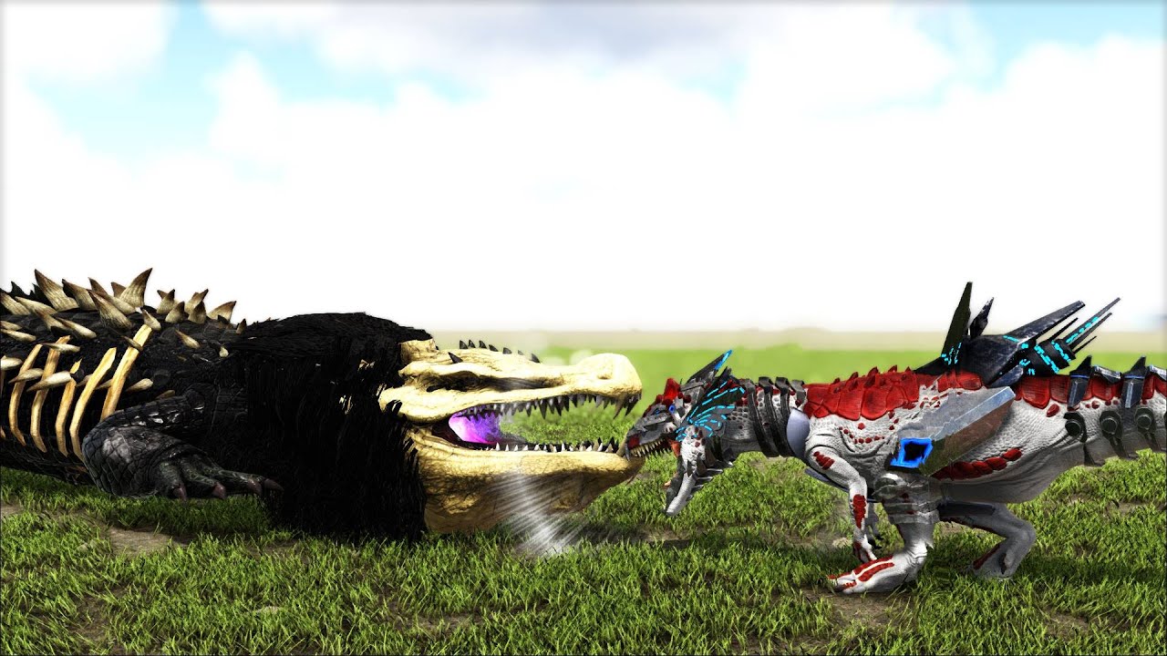 PROME ALLOSAURUS VS SCP-682 (ARK SURVIVAL EVOLVED BATTLE PROMETHEUS VS ...