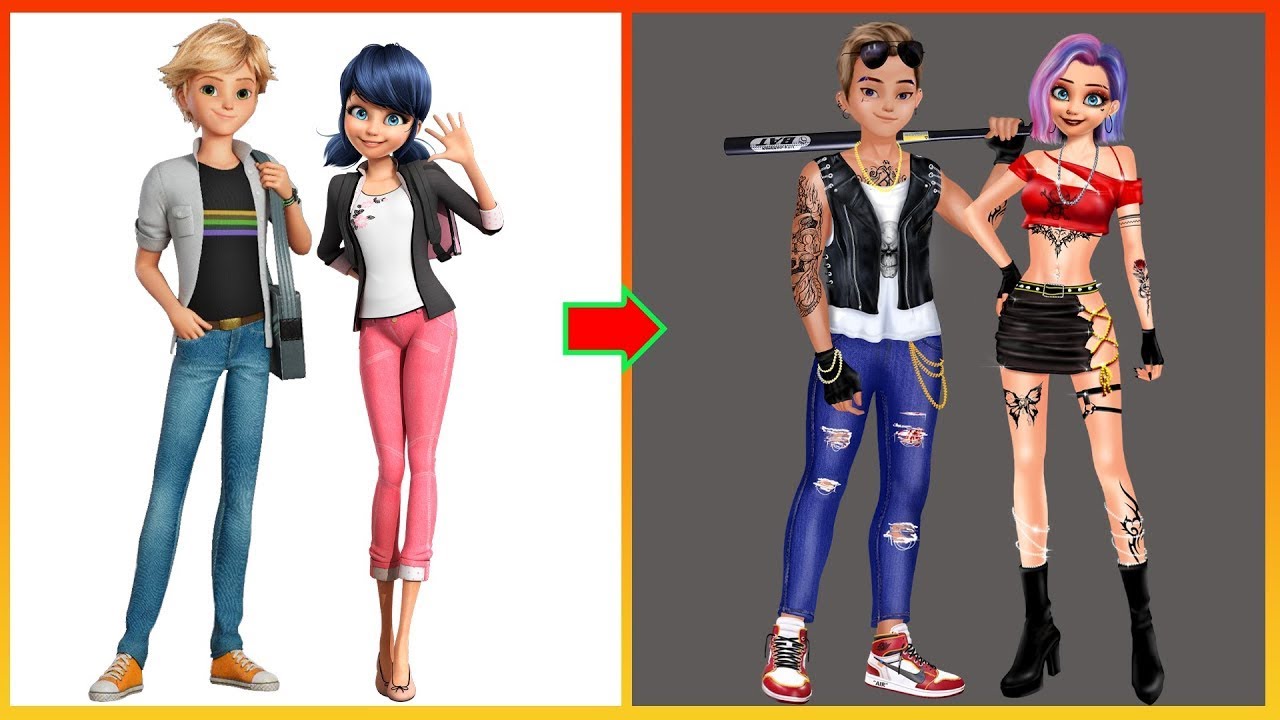 Miraculous Ladybug & Catnoir Makeup Into Bad Girl, Bad Boys ...