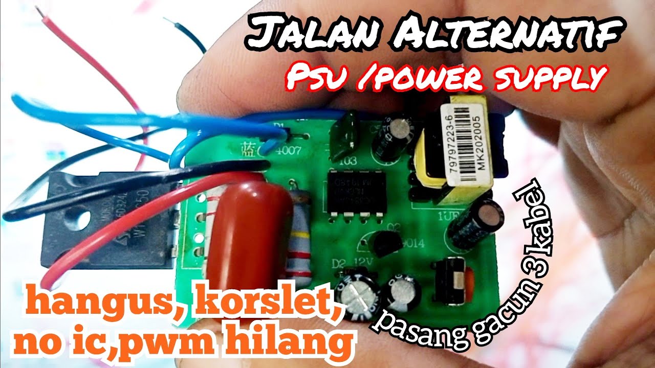 Power supply (psu) konslet terbakar!! Pasang Gacun 3 kabel yang benar di tv led sharp. vlog90 ...