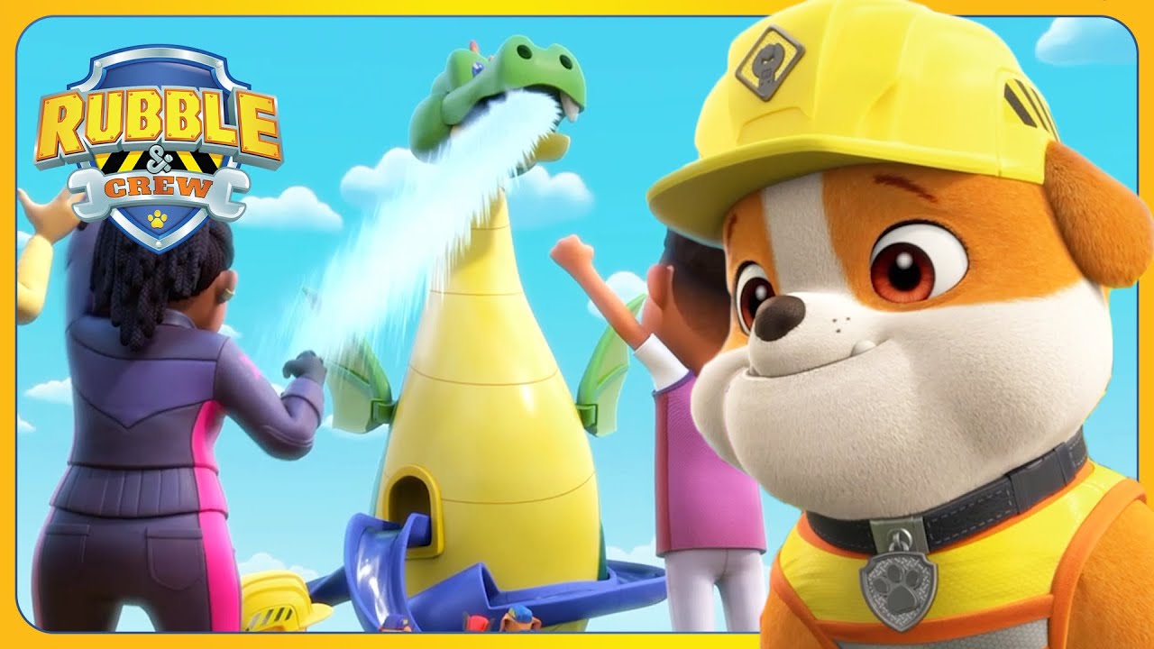 Rubble and the Dino Slide and MORE! | Rubble and Crew | Cartoons for ...