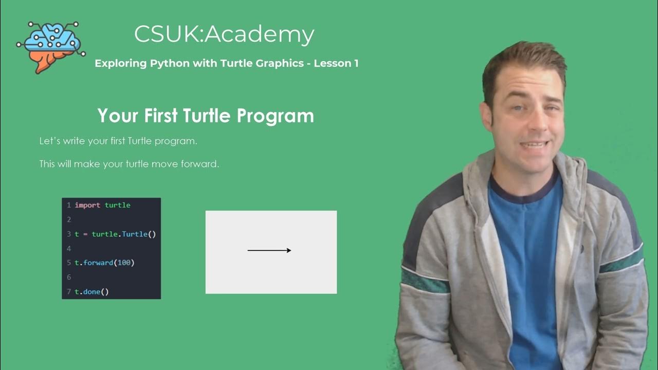 CSUK:Academy - Exploring Python with Turtle Graphic - L1 - Introduction to Turtle Graphics - YouTube