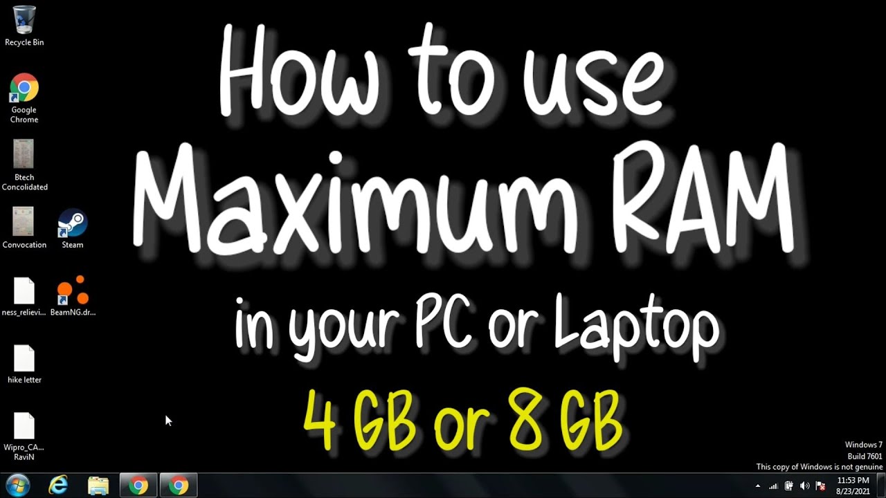 How to use maximum installed RAM in your PC or Laptop? | Increase RAM ...
