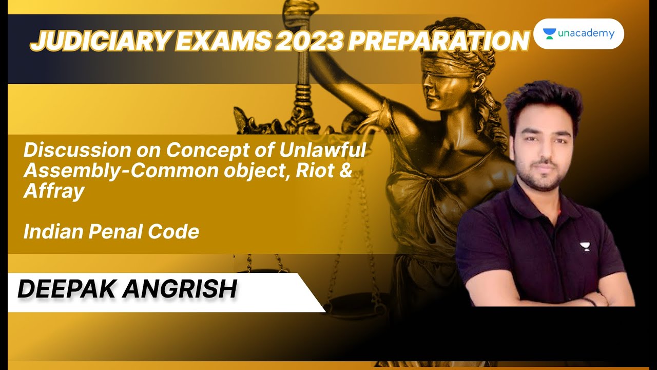 Concept of Unlawful Assembly | Common object | Riot | Affray | IPC ...