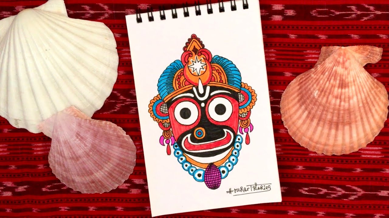Lord Jagannath Drawing Step By Step.. Lord Jagannath Drawing using ...