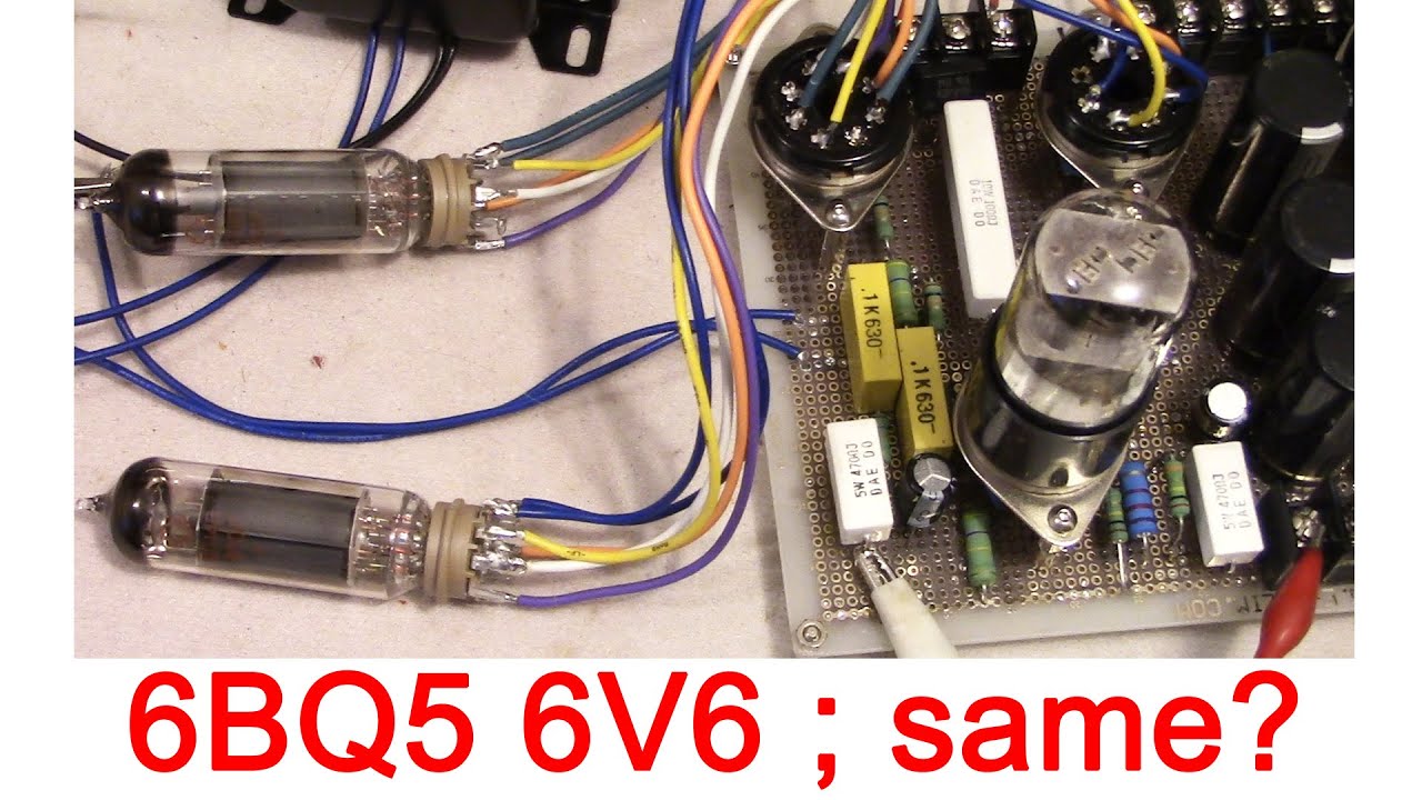6V6 vs EL84 6BQ5 compatibility test using 6V6 based tube amplifier ...
