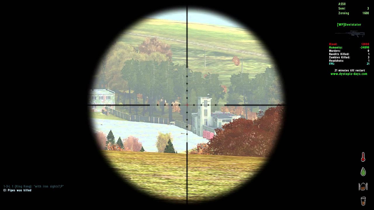 Dystopia DayZ 2669m Kill AS50 - YouTube