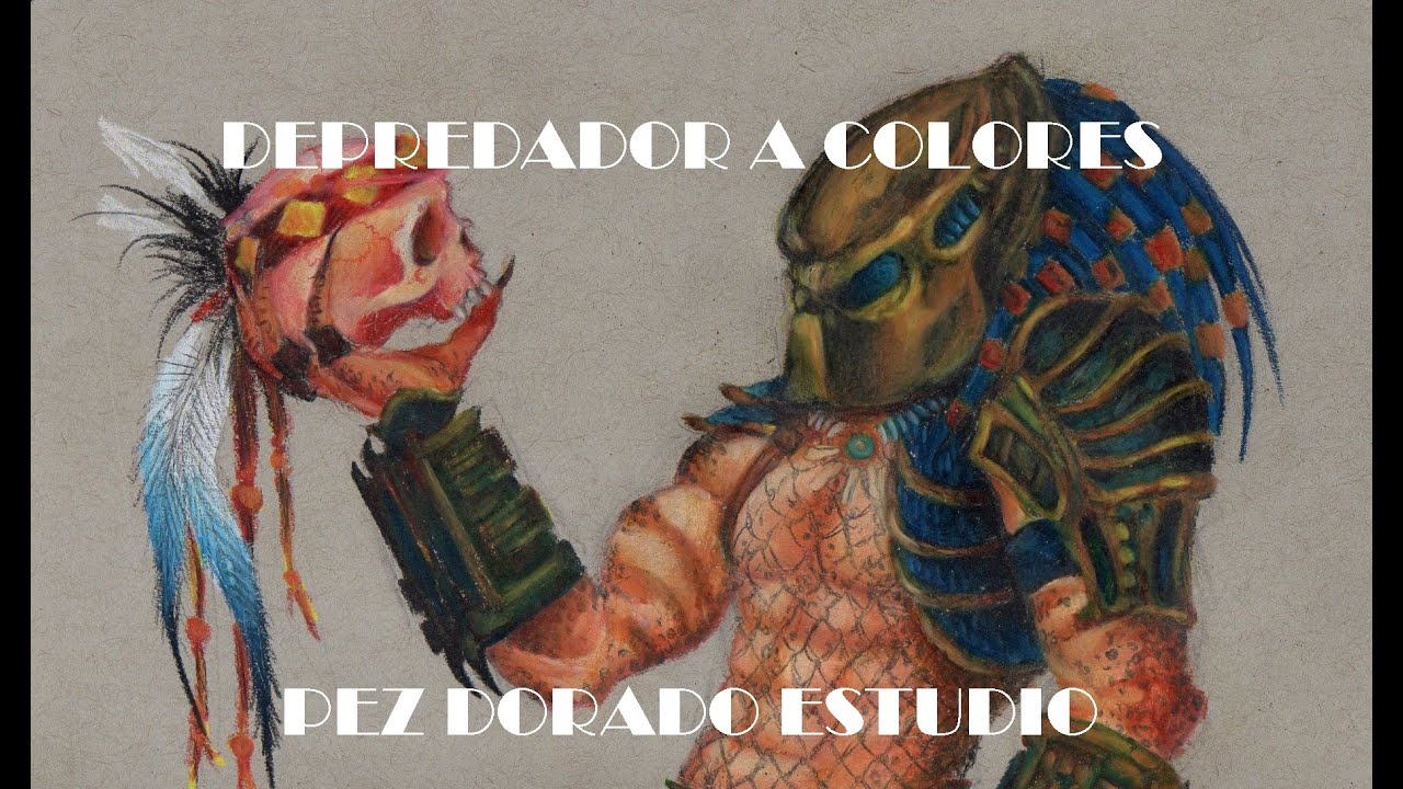 DIBUJO A COLORES - DEPREDADOR - YouTube