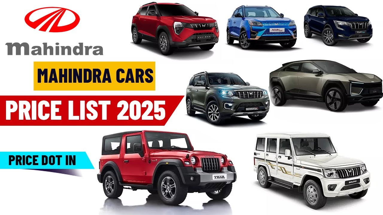 Mahindra Cars Price List 2025 | Latest Mahindra SUV & Cars Price in ...