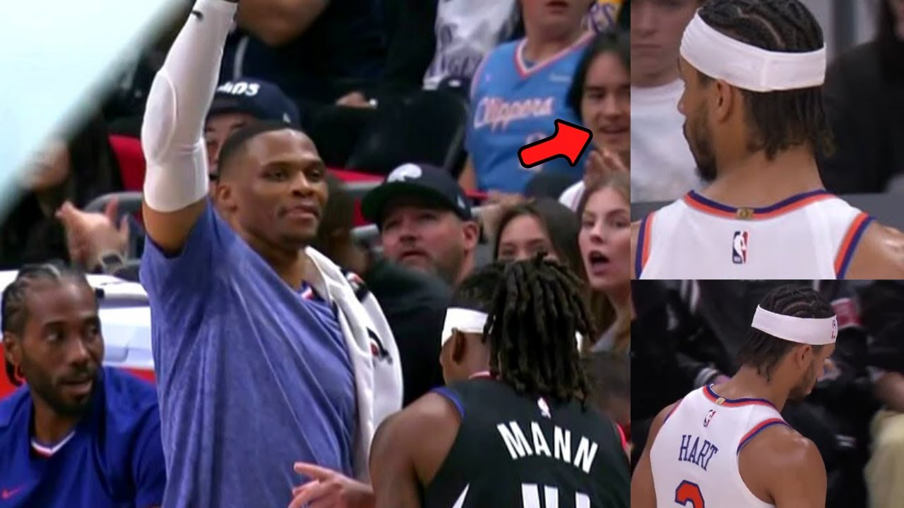 Clippers Star’s Reaction to Josh Hart’s Ejection Has NBA Laughing - YouTube
