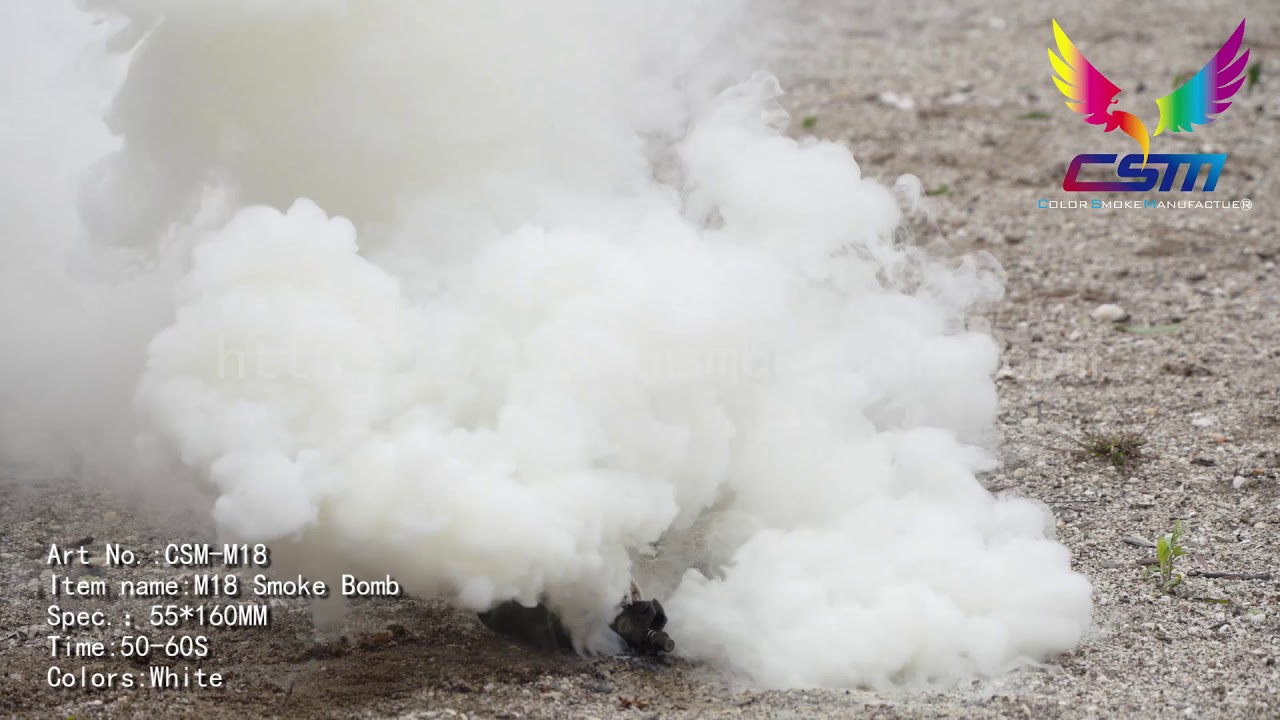CSM M18 white Smoke Bomb - YouTube