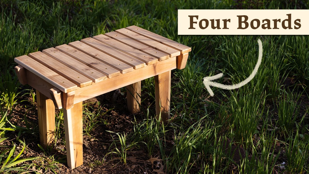 Make This Simple Outdoor Garden Bench with 2x4s - YouTube