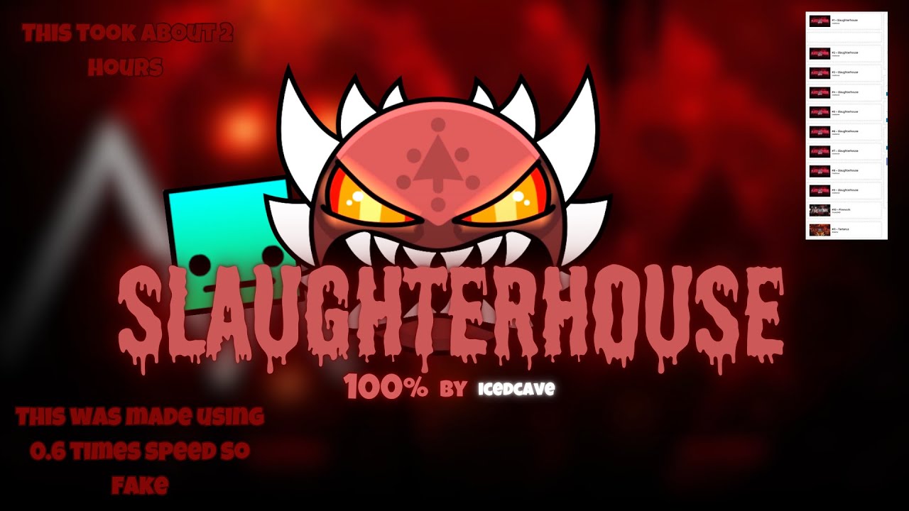 SLAUGHTERHOUSE 100% COMPLETE FULL LEVEL!!! Not legit this was completed ...