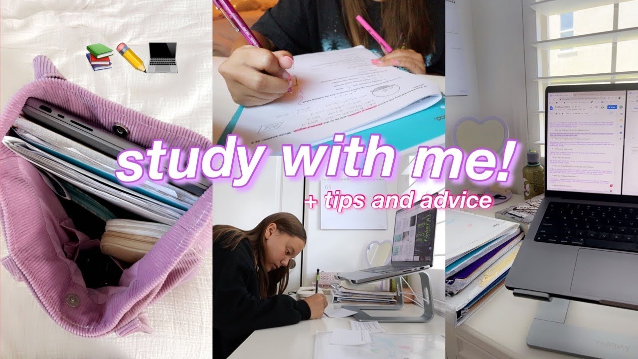 study with me + tips [finals week edition] - YouTube