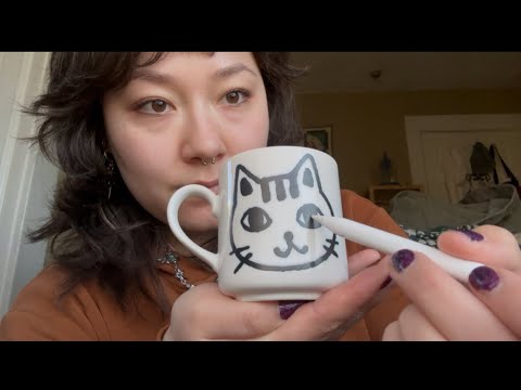 asmr with random things in my room (tapping, tracing, crinkles, lofi ...
