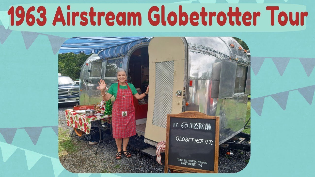 1963 Airstream Globetrotter Vintage Camper Tour - YouTube