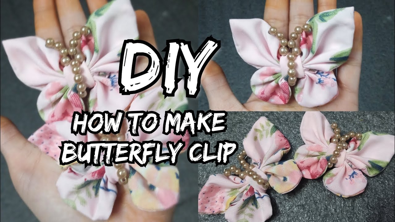 DIY How to make cute butterfly clip || Handmade clip || waste material ...