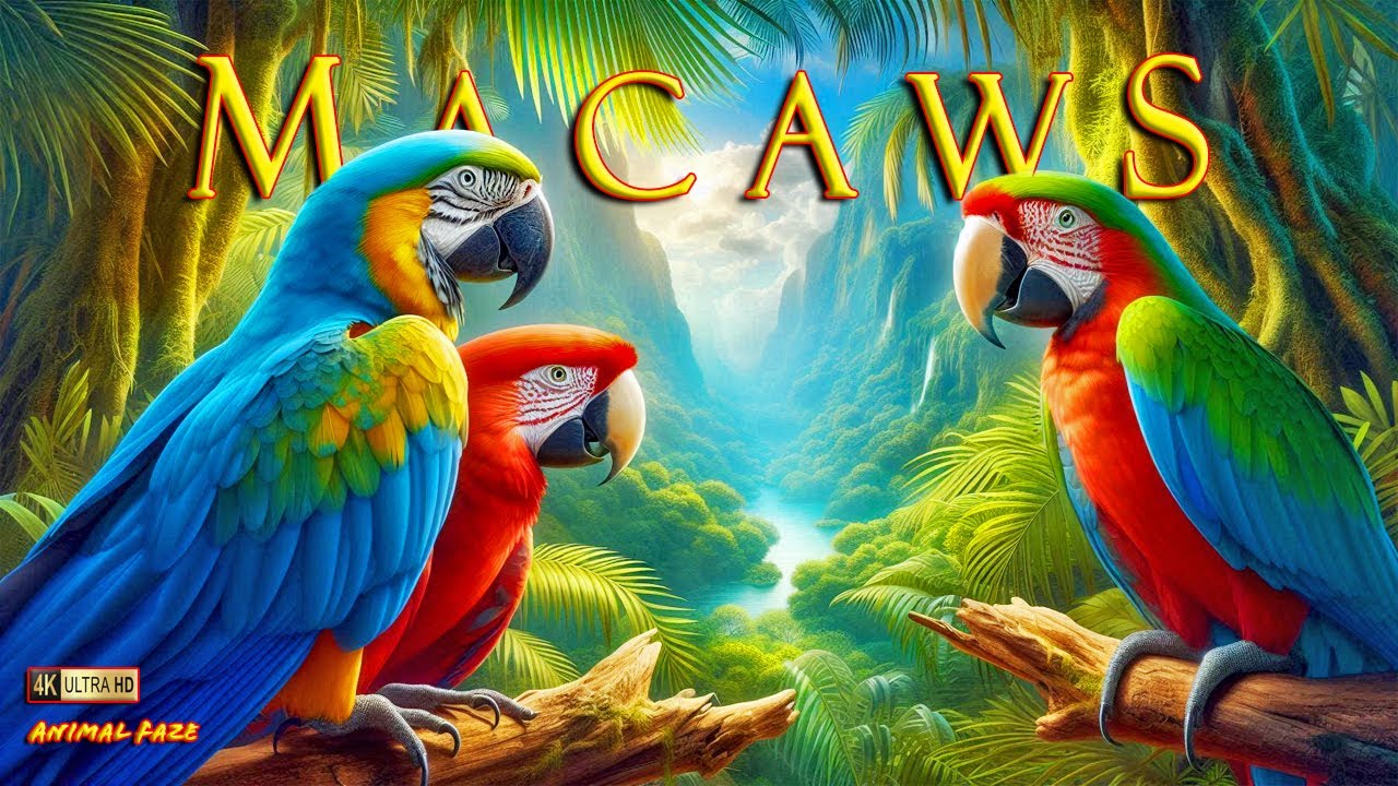 Macaw Mania: The Colorful World of Macaws 4K ~ Animals - YouTube