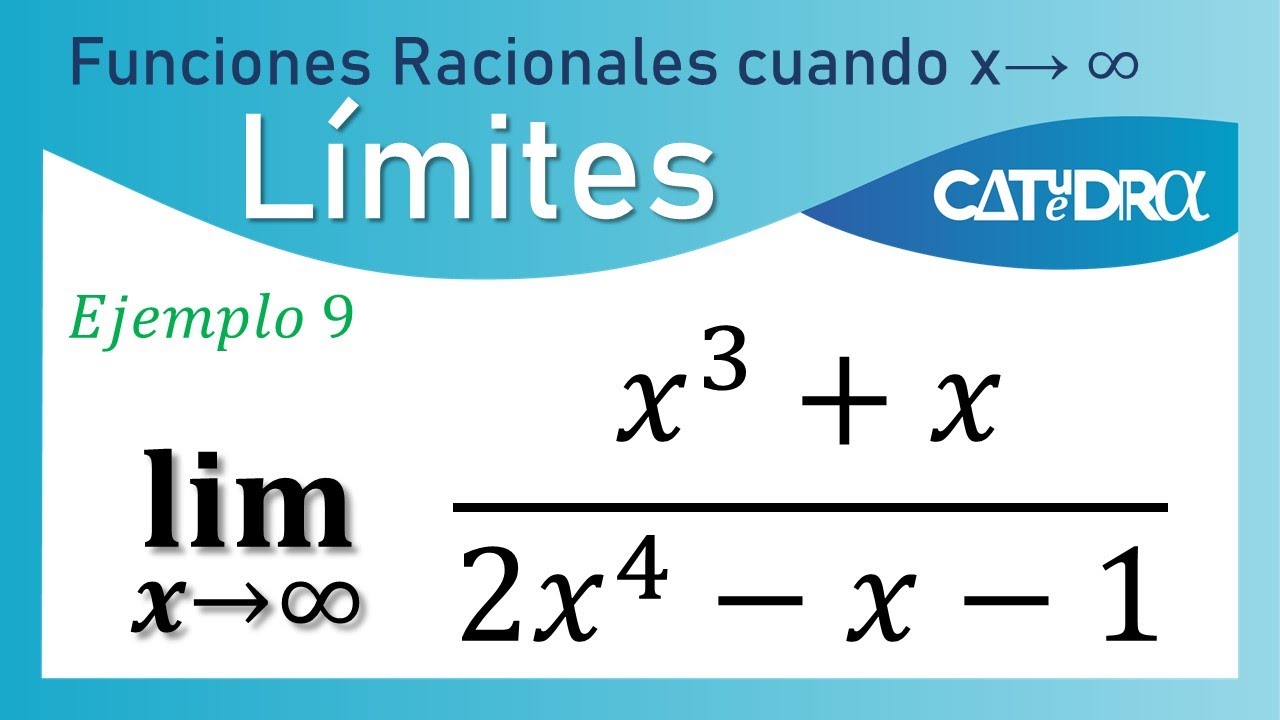 Límites de Funciones Racionales cuando x tiende a infinito Ejemplo 9 ...