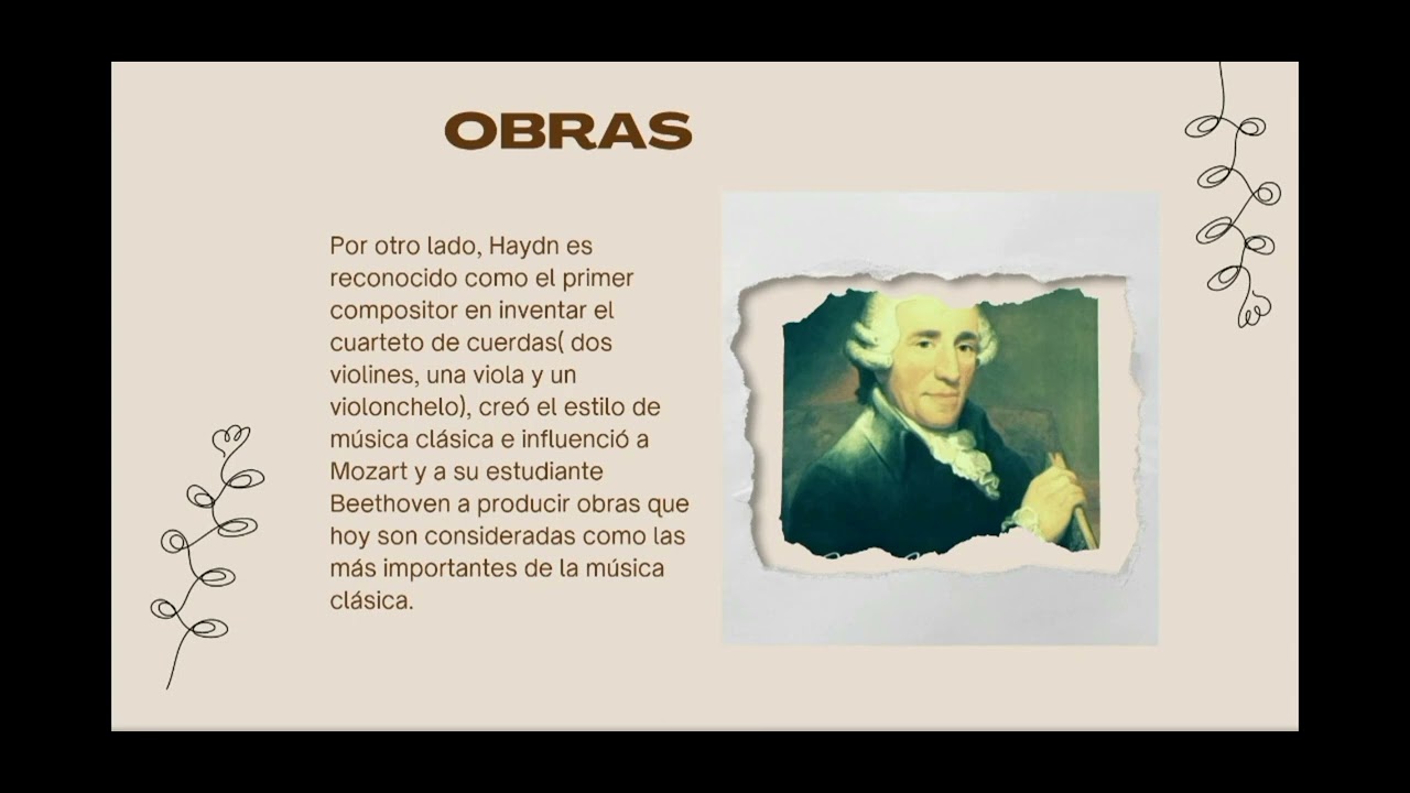 JOSEPH HAYDN- VIDA Y OBRAS - YouTube
