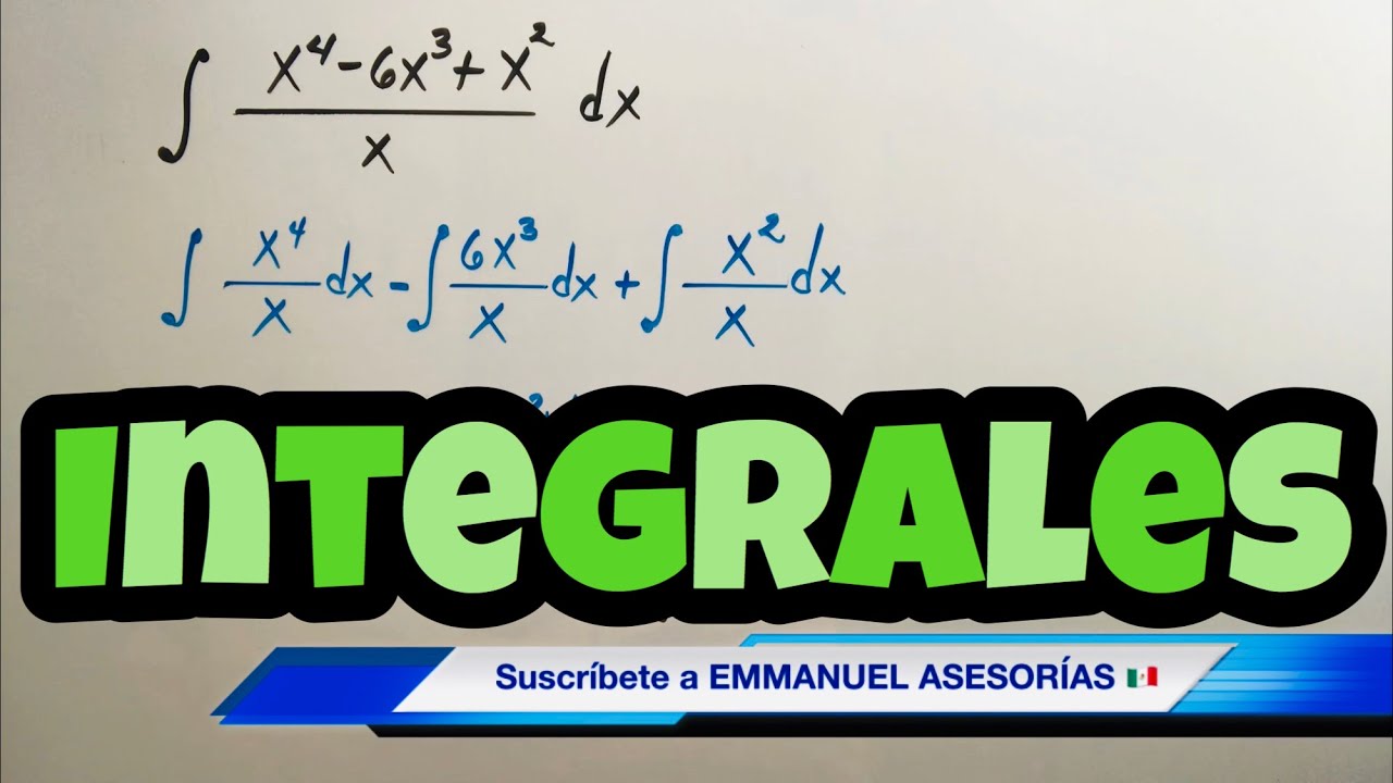 INTEGRALES ALGEBRAICAS CON DIVISIÓN | Ejercicio de Integración - YouTube