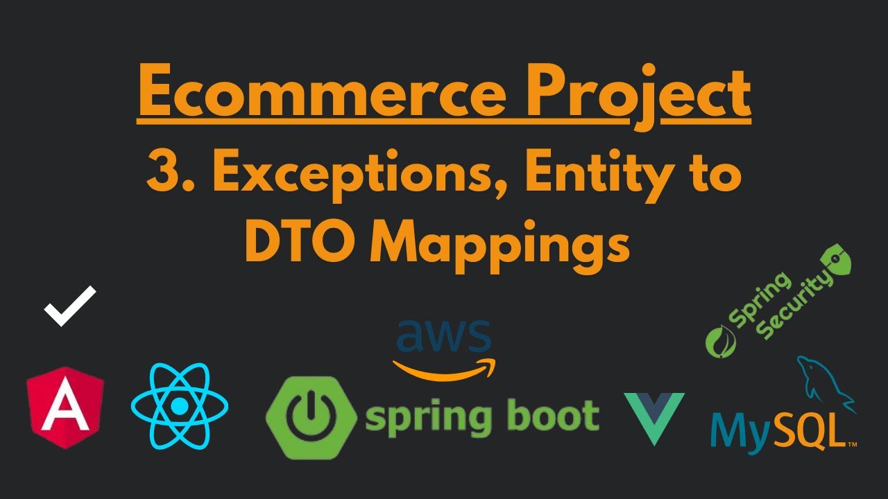 3 Exceptions, Entity to DTO Mappings - YouTube