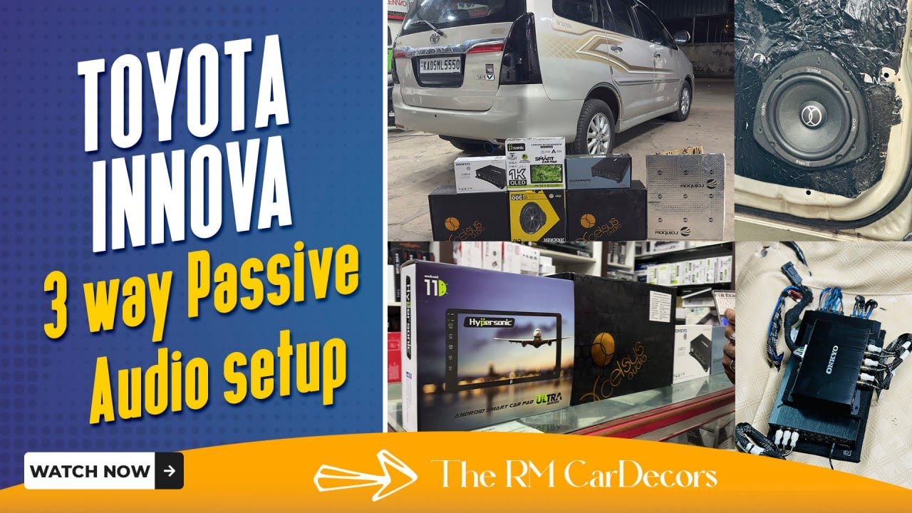 INNOVA Passive AudioSetup Using Xcelsus 2Way Component In Front &Back With Hypersonic Android ...
