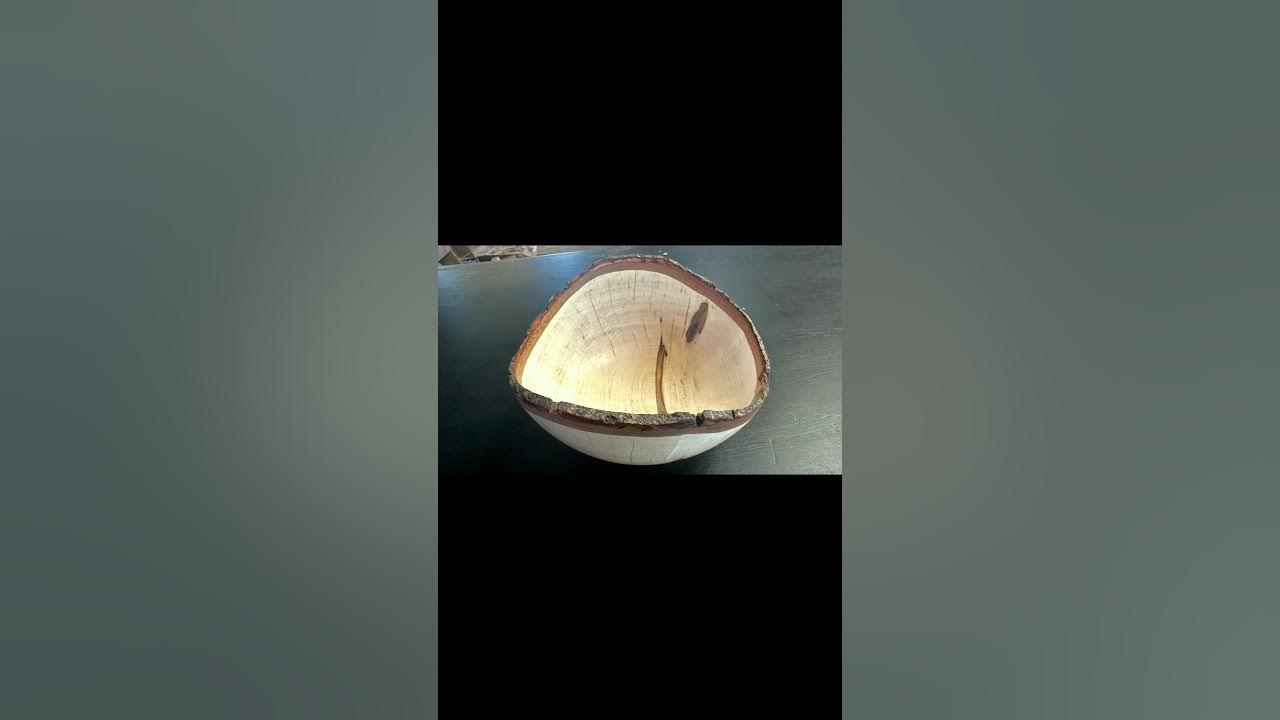 Finishing Turning a Live Edge Ambrosia Maple Bowl - YouTube