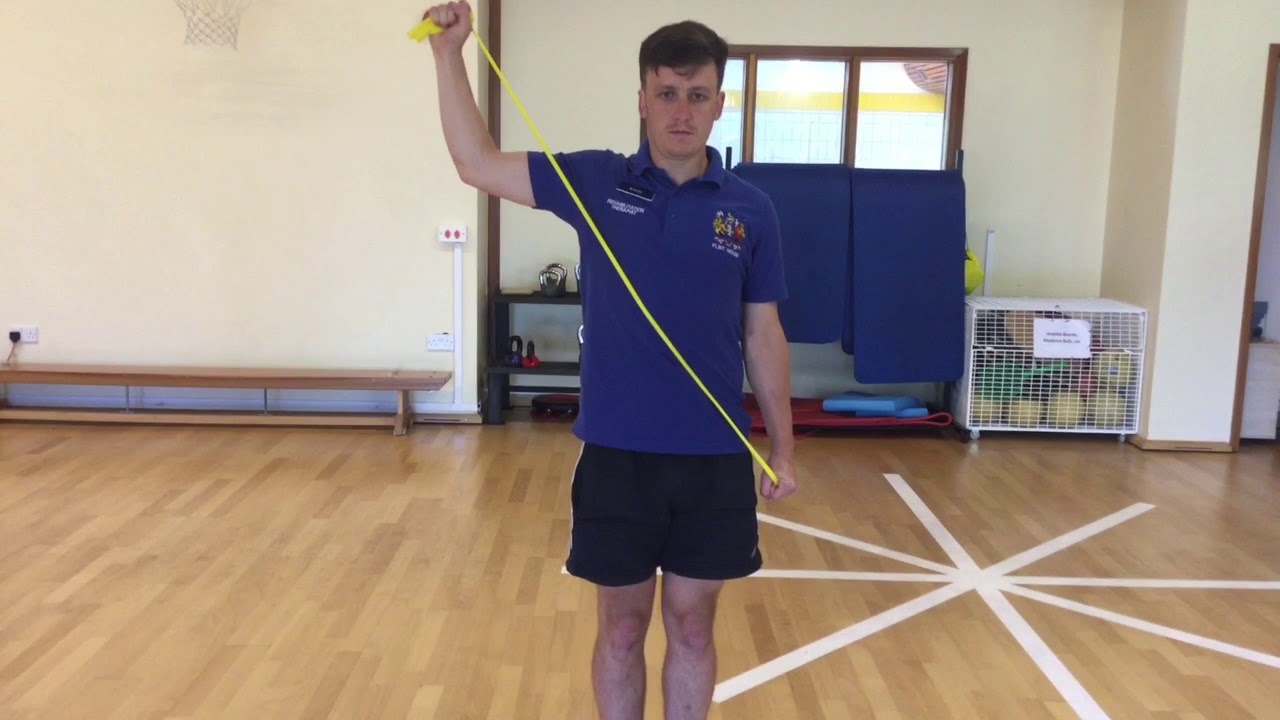 Theraband Shoulder External Rotation - YouTube
