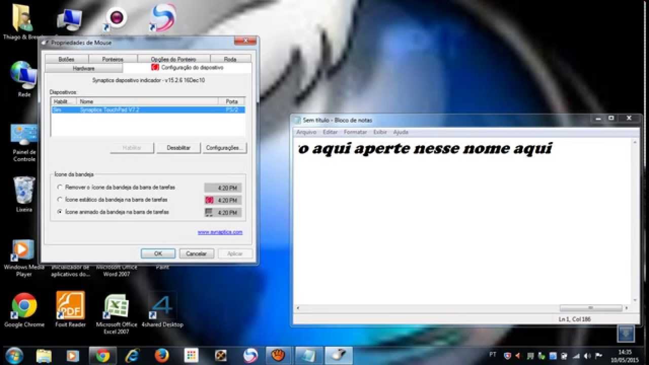 Como ativar o mouse do seu pc Windows 7 - YouTube