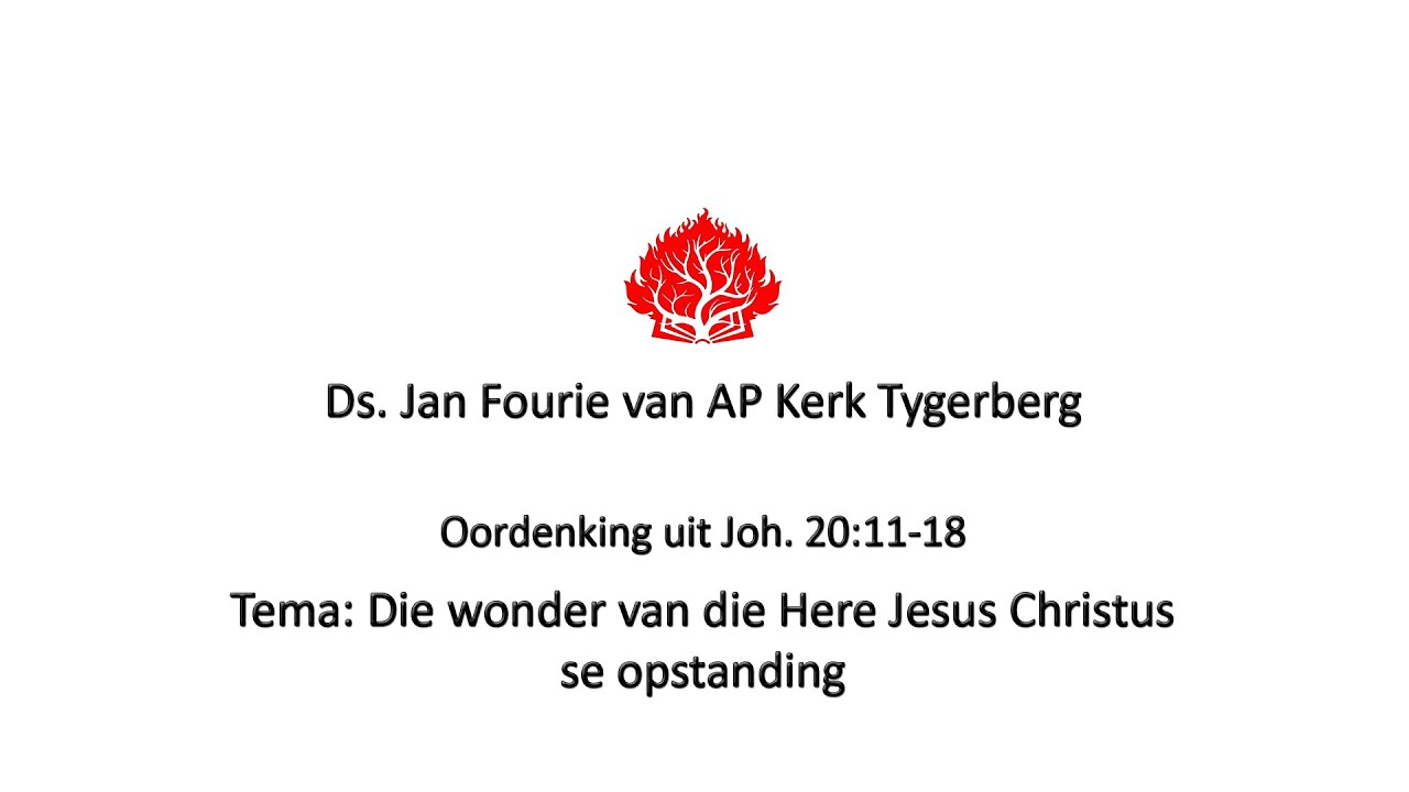 Die wonder van die Here Jesus Christus se opstanding - YouTube