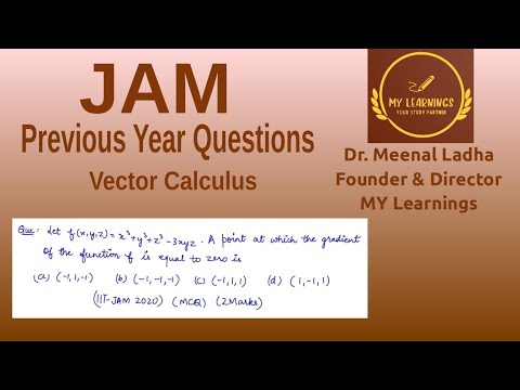Vector Calculus, IIT-JAM (Maths) 2020 Question, (Q.ID.M(JAM)VC03) - YouTube