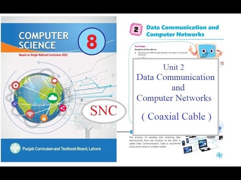 Computer Class 8 Unit 2 || Data Communication and Networks || Coaxial Cable || SNC || New book ...